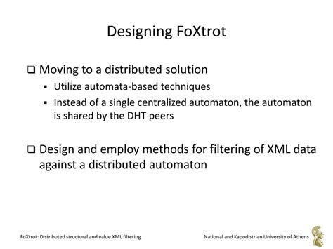 ppt foxtrot distributed structural and value xml filtering powerpoint