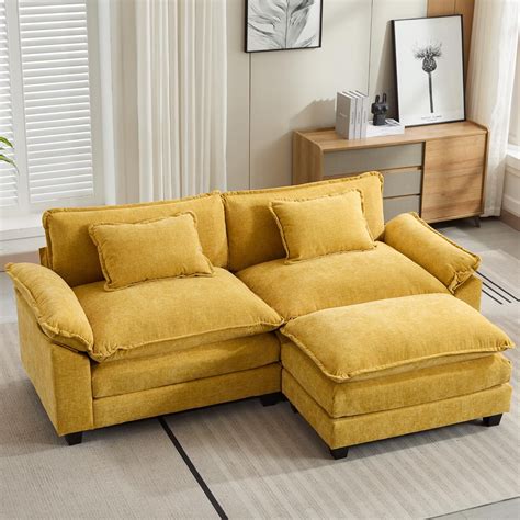 Oprisen 86 Comfy Cloud Sofa Couch With Throw Pillows Upholstered Deep