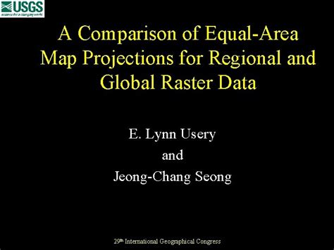 A Comparison Of Equalarea Map Projections For Regional