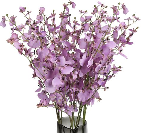 Artificial Silk Orchids 10 Pcs Each 37 Purple Orchids
