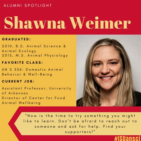 Alumni Spotlight Shawna Weimer Department Of Animal Science