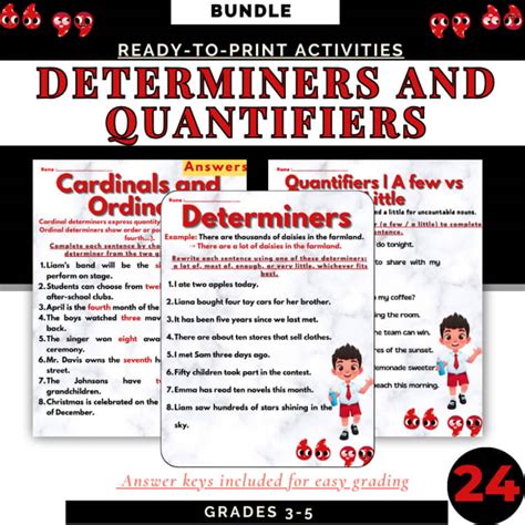 Determiners And Quantifiers Grammar Bundle Possessive Cardinal And