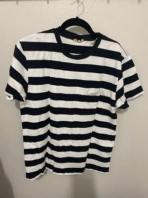 Levis Made And Crafted Striped Crew Cotton Knit Tee Size Medium P2p