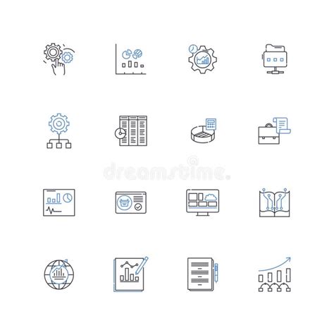 Programming Line Icons Collection Algorithm Bug Code Compiler