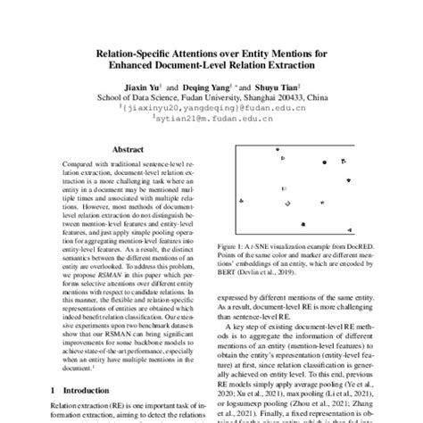 Relation Specific Attentions Over Entity Mentions For Enhanced Document Level Relation