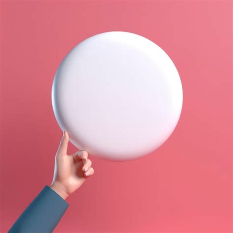 Premium Ai Image Hand Holding Balloon Bubble
