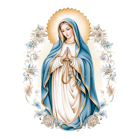 Virgin Mary Clipart Bundle 15 High Quality Png Watercolor Clip Art 