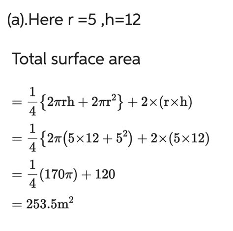 Solved Total Surface Area