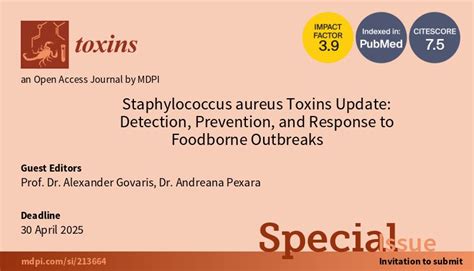 📢special Issue Staphylococcus Aureus Toxins Update Detection