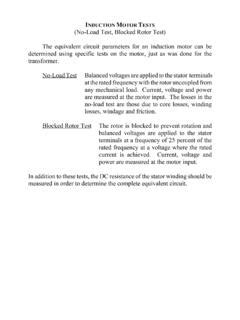 INDUCTION MOTOR TESTS Induction Motor Tests Pdf PDF PRO