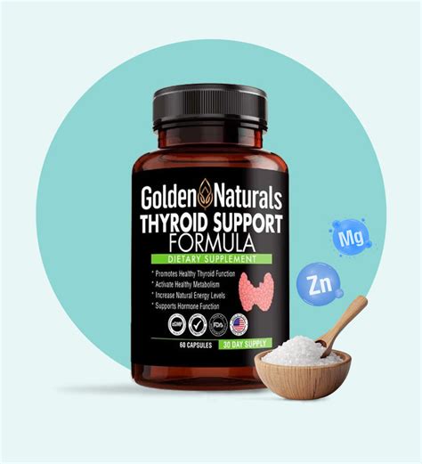 Thyroid 60 Capsules Golden Naturals Organic Health Supplements For