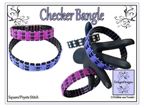 Beading Pattern Tutorial Bangle Checker Etsy