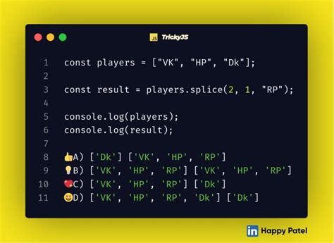 happy patel on linkedin trickyjs javascript community interview