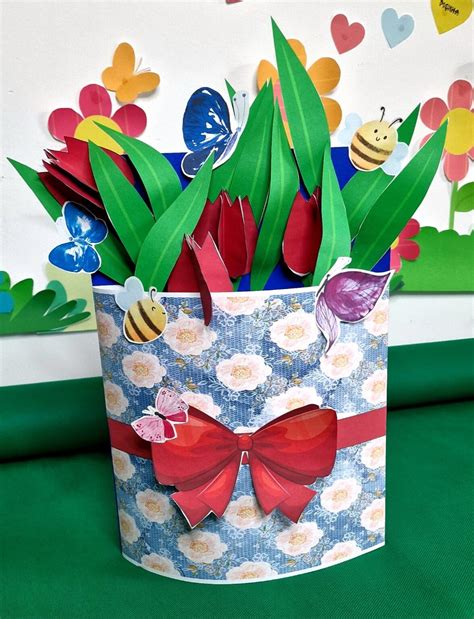 Kwiatowa Laurka 3d Przestrzenny Prezent Pdf Do Druku