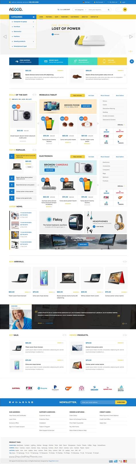 agood responsive multipurpose magento 2 theme magento web design