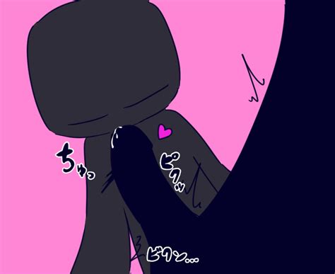 Rule 34 Anthro Cum Enderman Enderwoman Female Kiss Kissing Minecraft