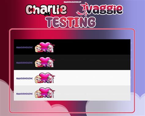 Hazbin Hotel Charlie And Vaggie Premade Emote Pack 2 Twitch Emotes Discord Emotes Etsy