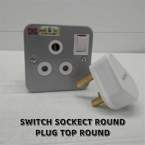 Ums 15a Switch Sockect Round Plug Top Round Iron Material Aircond