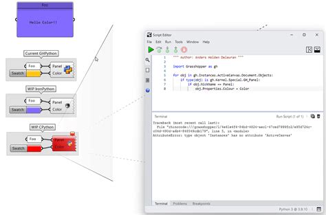Change Specific Panel Color From C Python Component Grasshopper McNeel Forum
