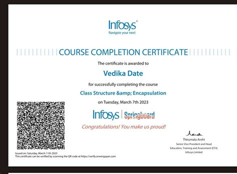 vedika date on linkedin certificateofcompletion