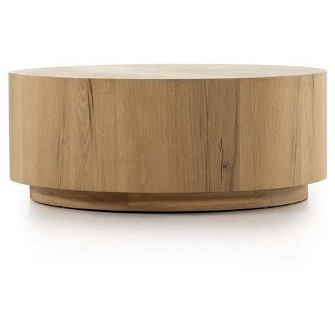 Low Circular Round Drum Coffee Table Modern Round Low Coffee Table