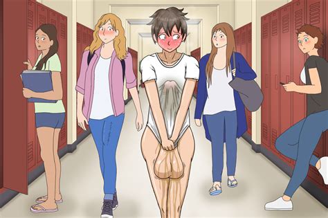 Rule 34 1boy 4girls Being Watched Blush Blushing Bottomless