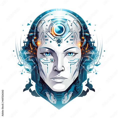 Ai Symbols Abstract Futuristic Design Elements With Isolated Background For Technology