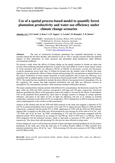 pdf use of a spatial process based model to quantify forest
