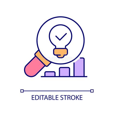 idea generation process rgb color icon stock vector illustration of