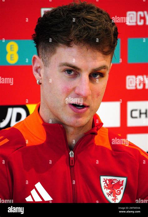 Wales Joe Rodon During A Press Conference At St Fagans National Museum Of History Cardiff