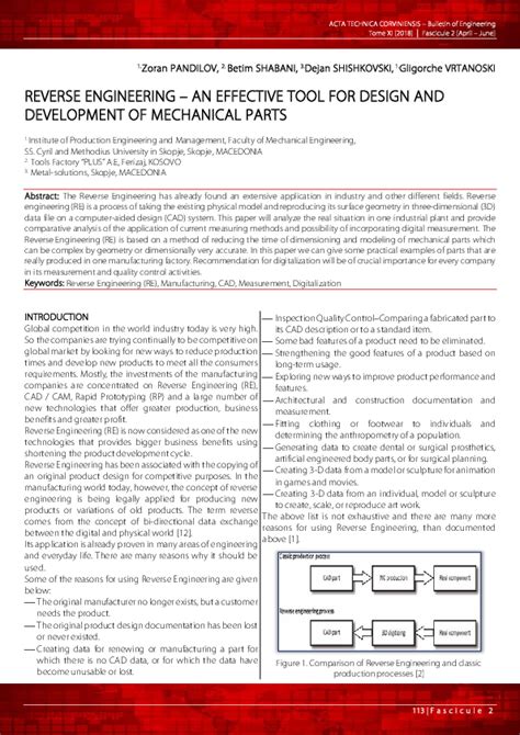 Pdf Reverse Engineering An Effective Tool For Design And