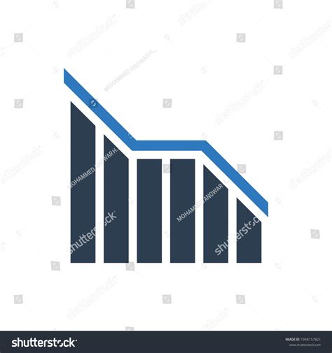 Down Chart Loss Graph Report Icon Stock Vector Royalty Free Shutterstock