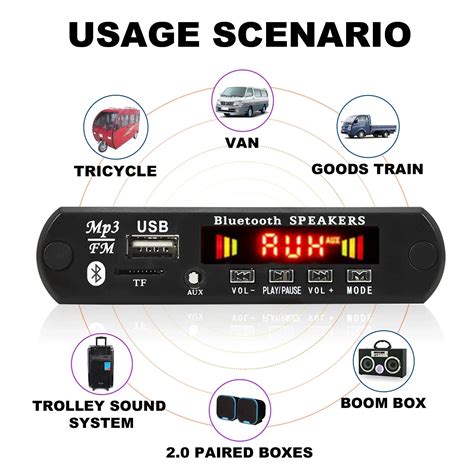 225w Amplifier Mp3 Player Decoder Board 18v Bluetooth 50 50w