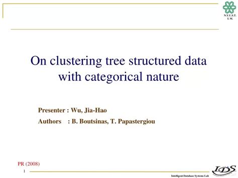 Ppt Dissimilarity Measure For Tree Structured Categorical Data Clustering Powerpoint