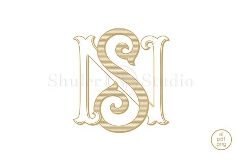Ns Monogram Sn Monogram Creative Logo Templates ~ Creative Market