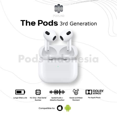 jual the pods gen 3 wireless charging case imei and serial number