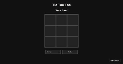 Tic Tac Toe With React Hooks Codesandbox