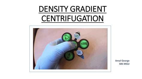 Density Gradient Centrifugation Pptx Chemistry Science Density Gradient Centrifugation Pptx Chemistry Science
