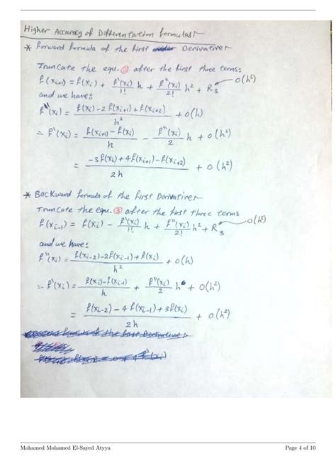 Numerical Differentiation Pdf
