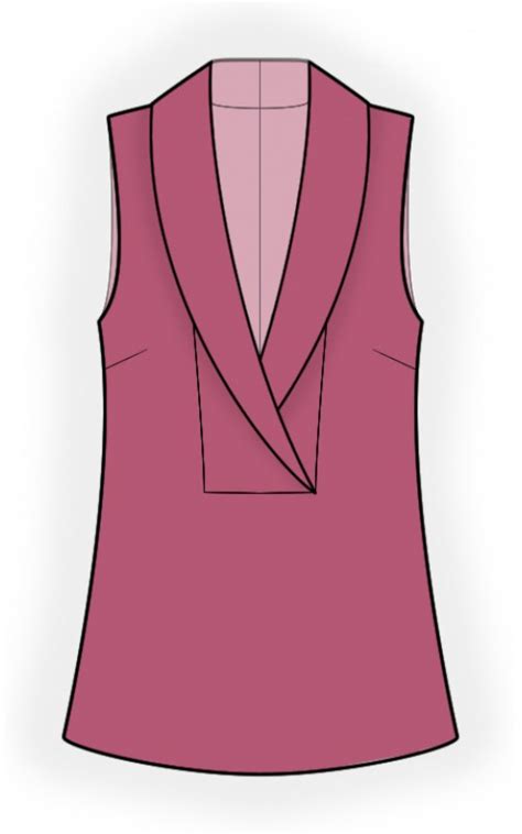 Blouse With Shawl Collar Sewing Pattern 2528 Made To Measure Sewing