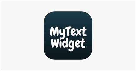 ‎app store 上的“mytext widget”