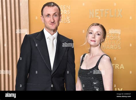 Los Angeles California Usa February 23 Tom Brooke And Wife Fiona