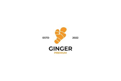 Premium Vector Ginger Logo Design Vector Template Illustration