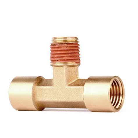Wynnsky 14 Npt Brass Tee Pipe Fitting T Shape Connectors 3 Way 14 Tee Intersection Brass