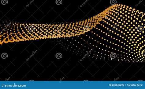 Data Vibrate Pulse Dot Particle Wave Abstract Bulge Hyperbola Sinusoid Infinity Transition