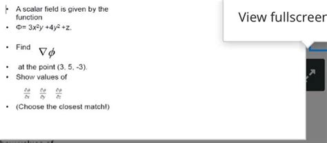 Solved Q13 What Is The Z Component Of This Gradient 10