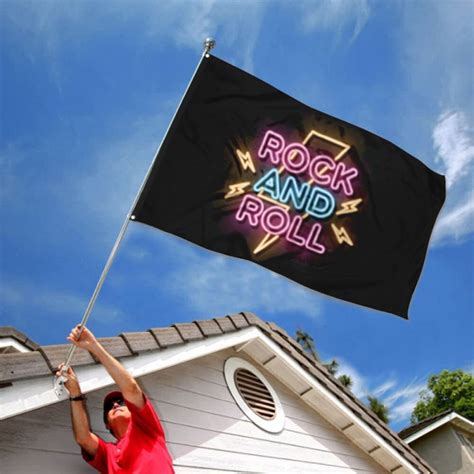 Rock And Roll Flag Banner