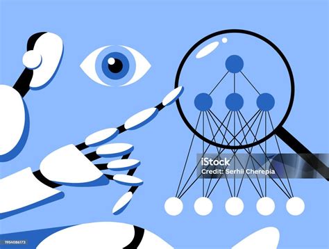 selflearning computing data processing system with ai robot stock illustration download image