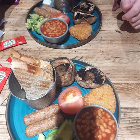Morrisons Cafe United Kingdom Full Vegan Breakfast Review Abillion