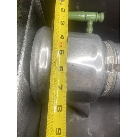 Vtg Drip O Lator Aluminum Small 2 6 Cup Drip Coffee Pot 4 Pieces Green